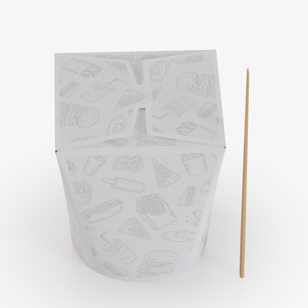 3D Model Chinese Takeout Box - TurboSquid 1331407