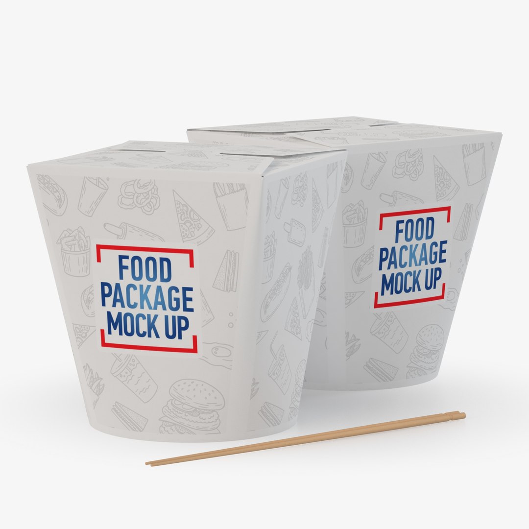 3D Model Chinese Takeout Box - TurboSquid 1331407