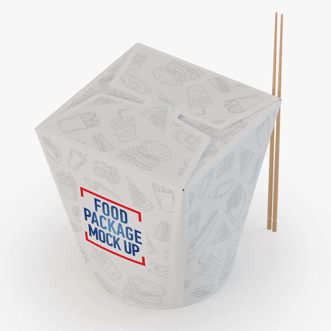 3D Model Chinese Takeout Box - TurboSquid 1331407