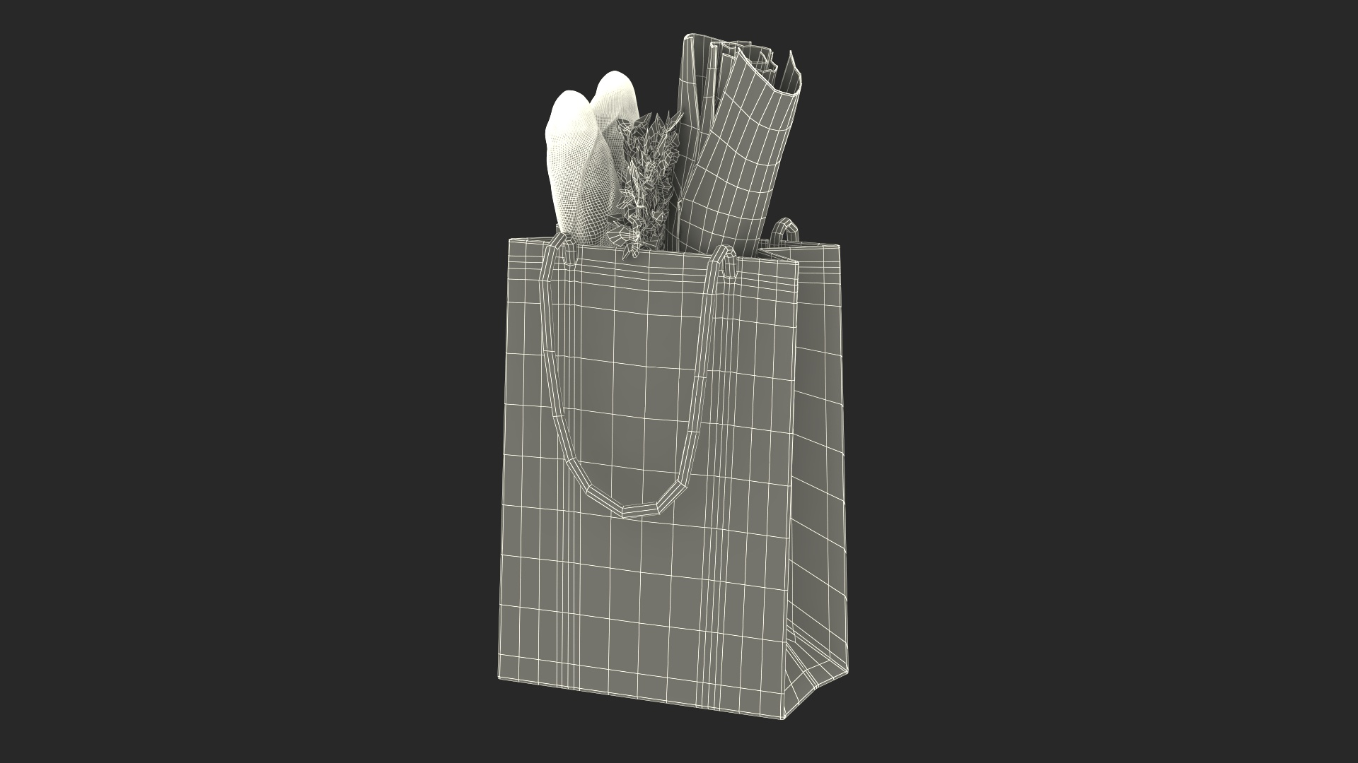 3D Paper Retail Bag With Products - TurboSquid 2374001