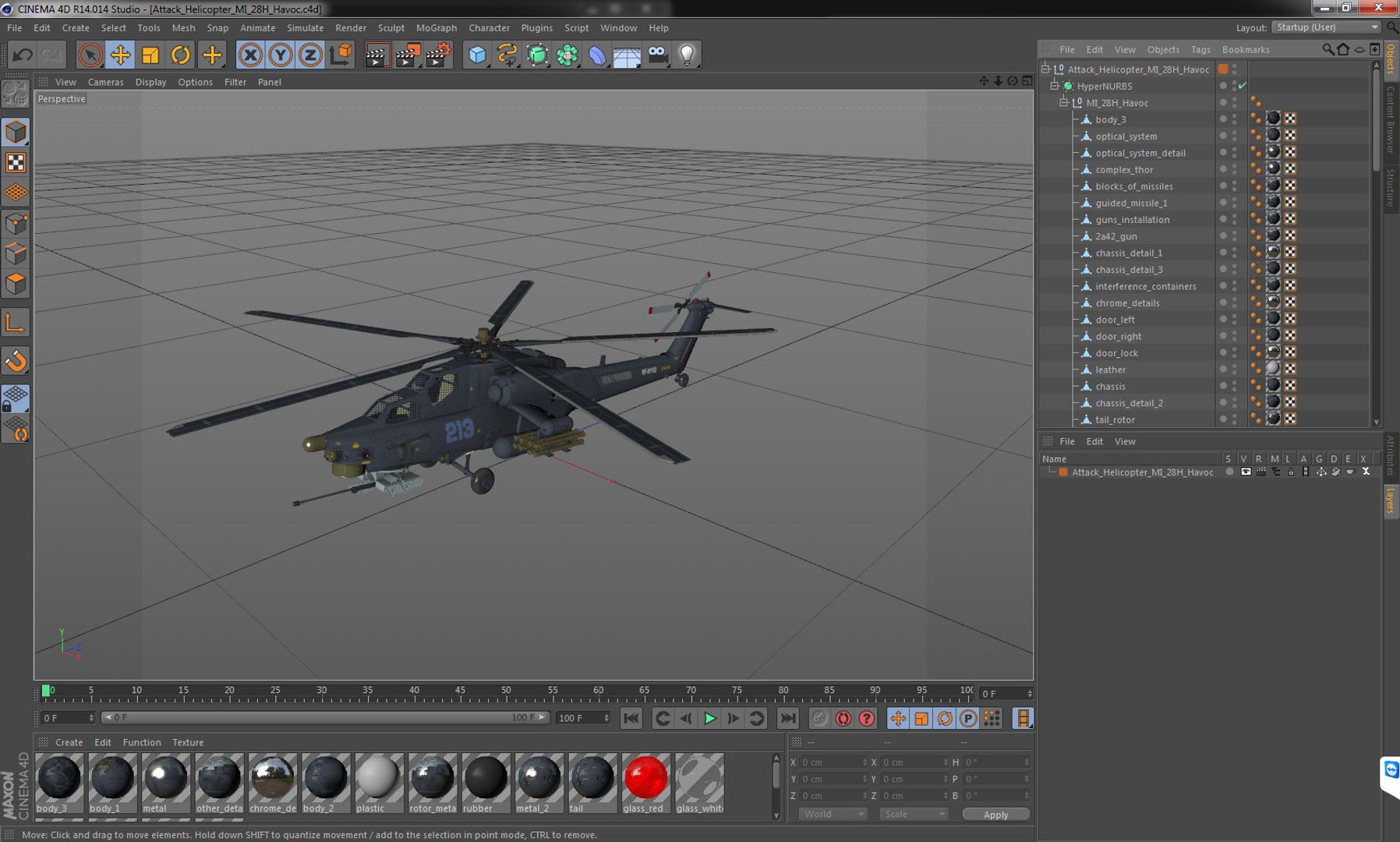 3D Model Attack Helicopter Mi 28h - TurboSquid 1187378