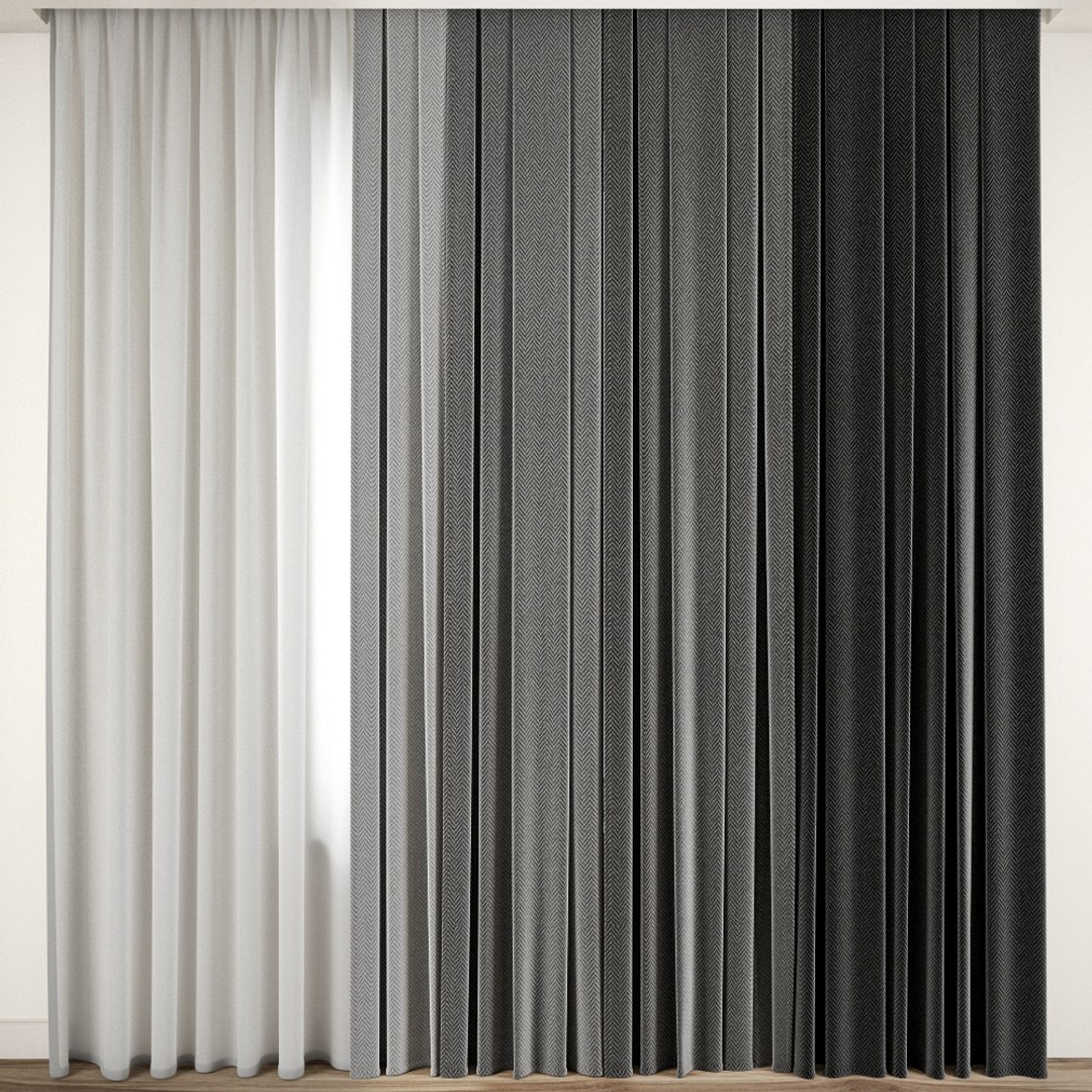 Contemporary Curtain Model - TurboSquid 1436002