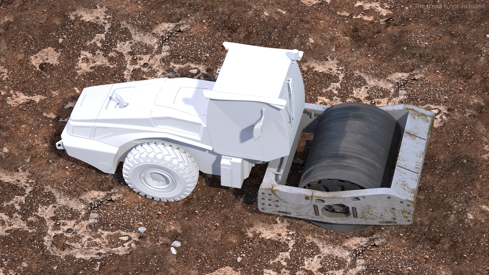 Single Drum Compactor 3D Model - TurboSquid 1777950