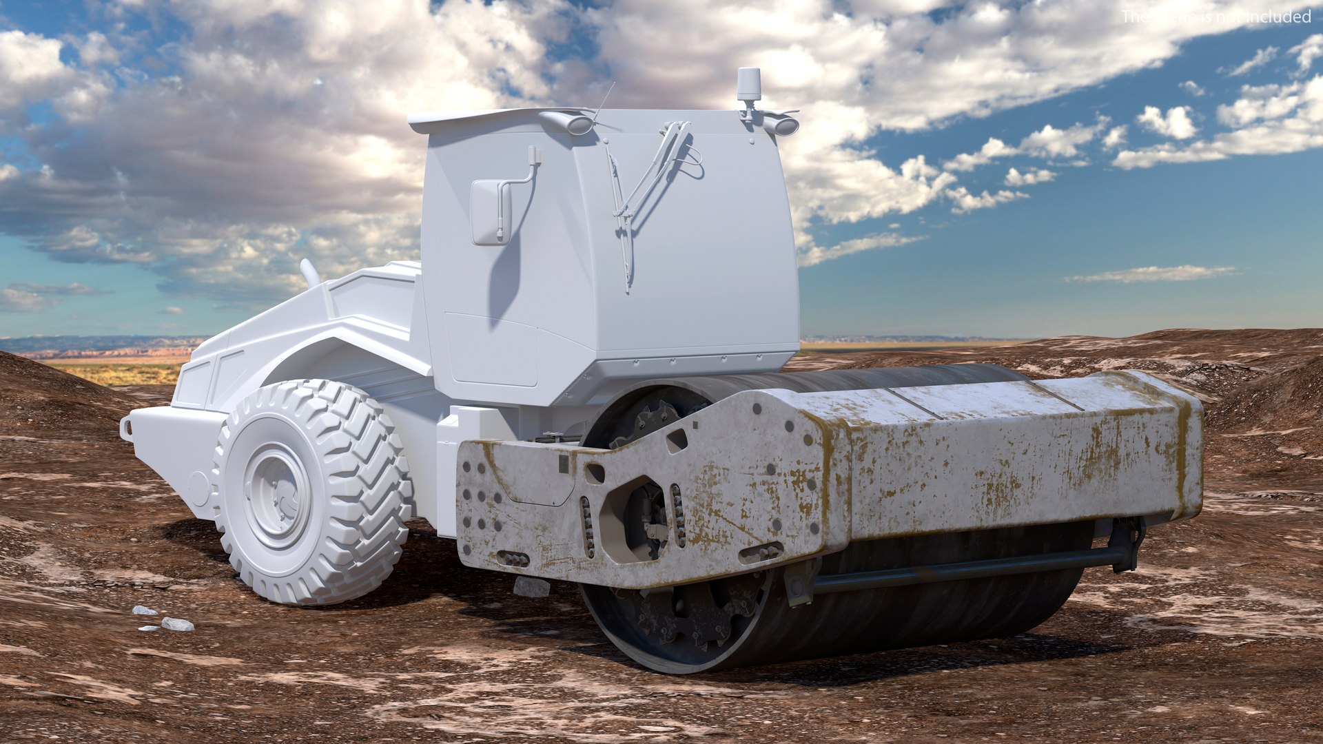 Single Drum Compactor 3D Model - TurboSquid 1777950