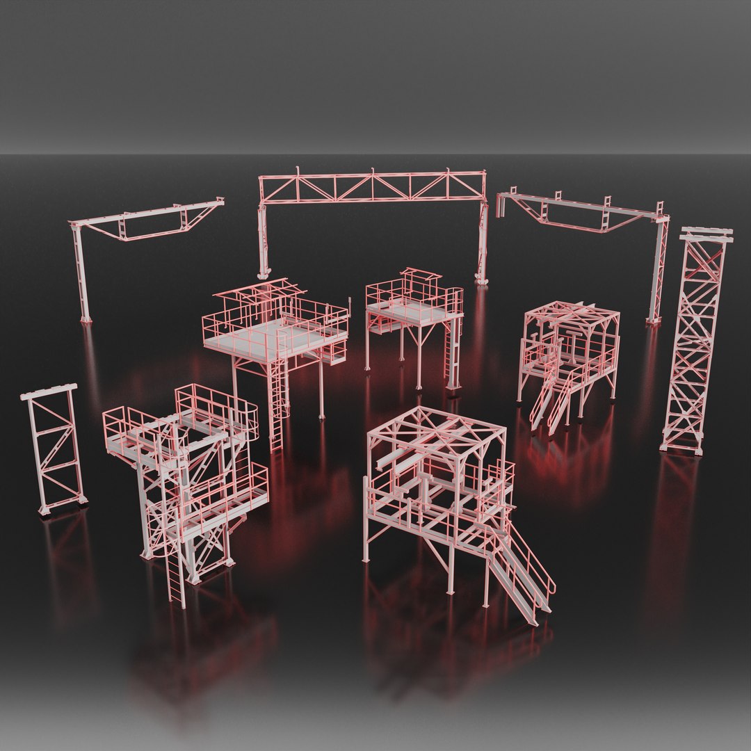 3D Metal Structures Model - TurboSquid 2238722