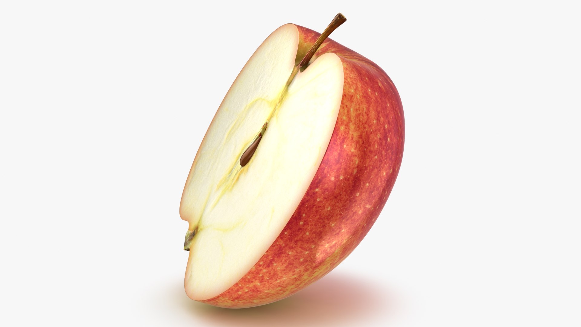 Half Red Apple 3D Model - TurboSquid 1885680