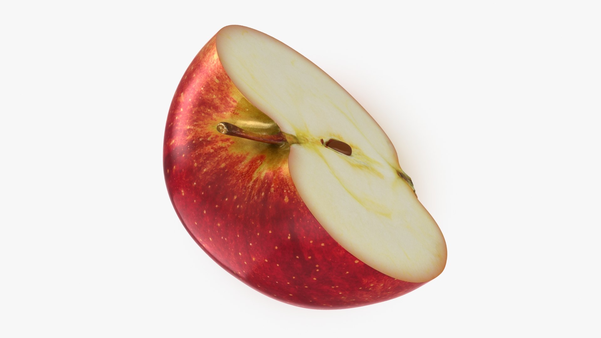 Half Red Apple 3D Model - TurboSquid 1885680