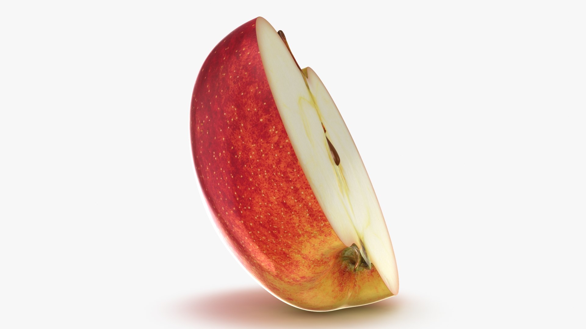 Half Red Apple 3D Model - TurboSquid 1885680