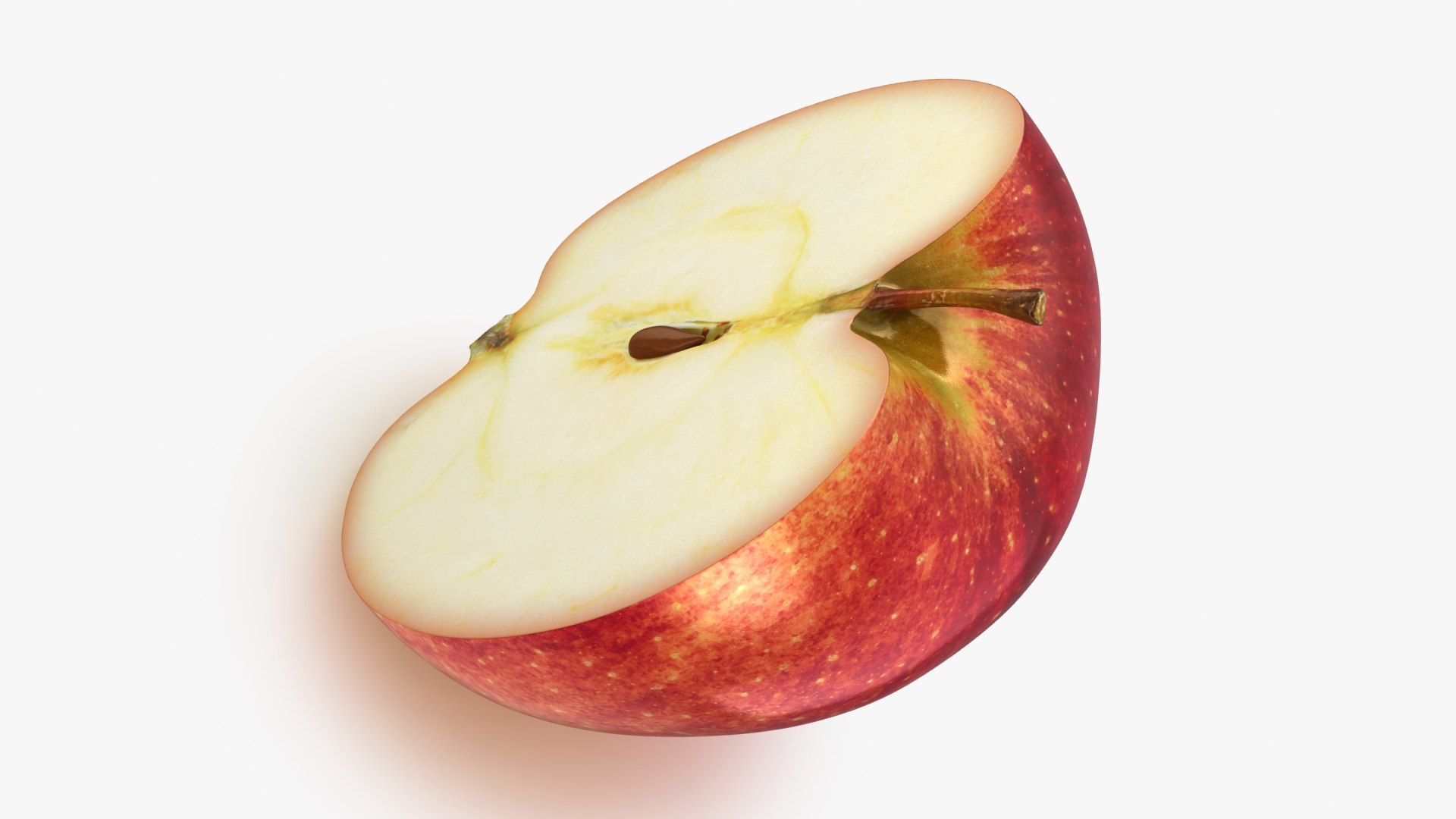 Half Red Apple 3D Model - TurboSquid 1885680