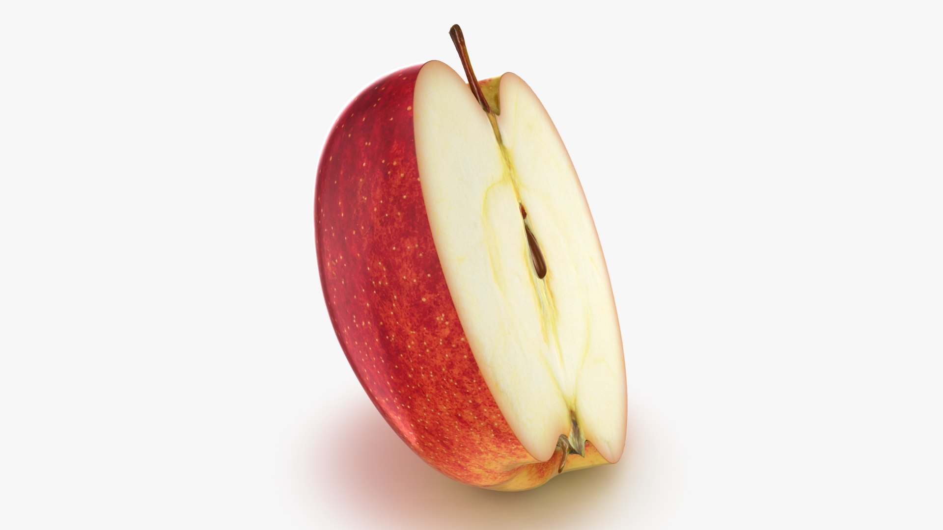 Half Red Apple 3D Model - TurboSquid 1885680