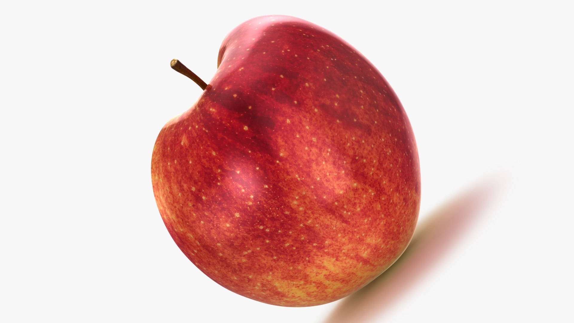 Half Red Apple 3D Model - TurboSquid 1885680