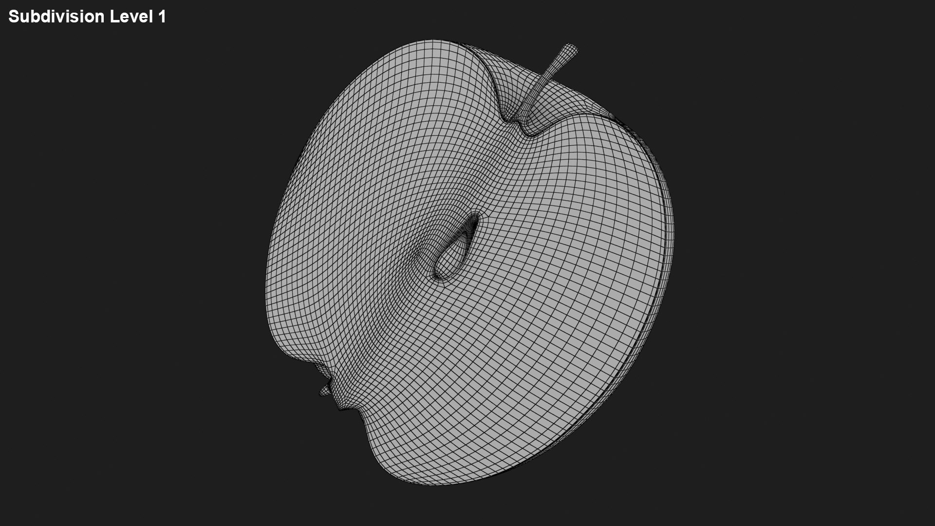 Half Red Apple 3D model - TurboSquid 1885680