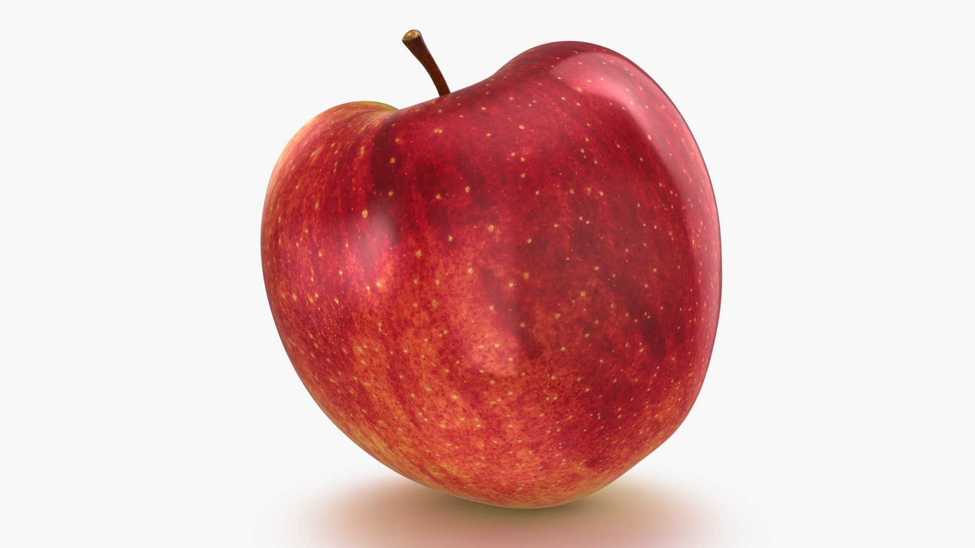 Half Red Apple 3D Model - TurboSquid 1885680