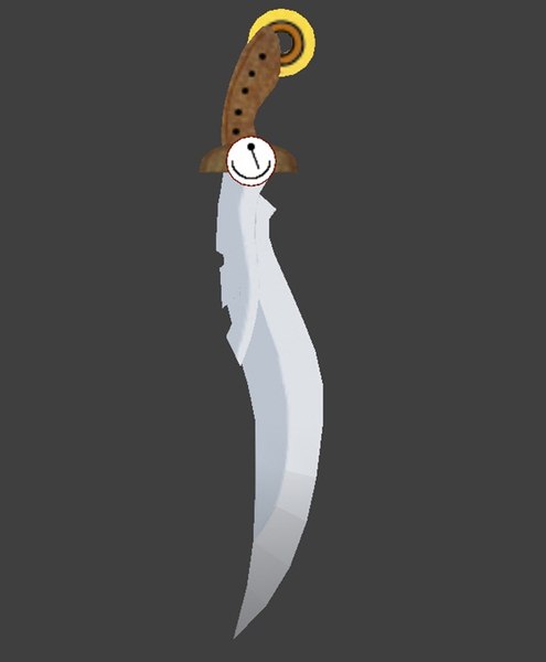 3d model sword clock