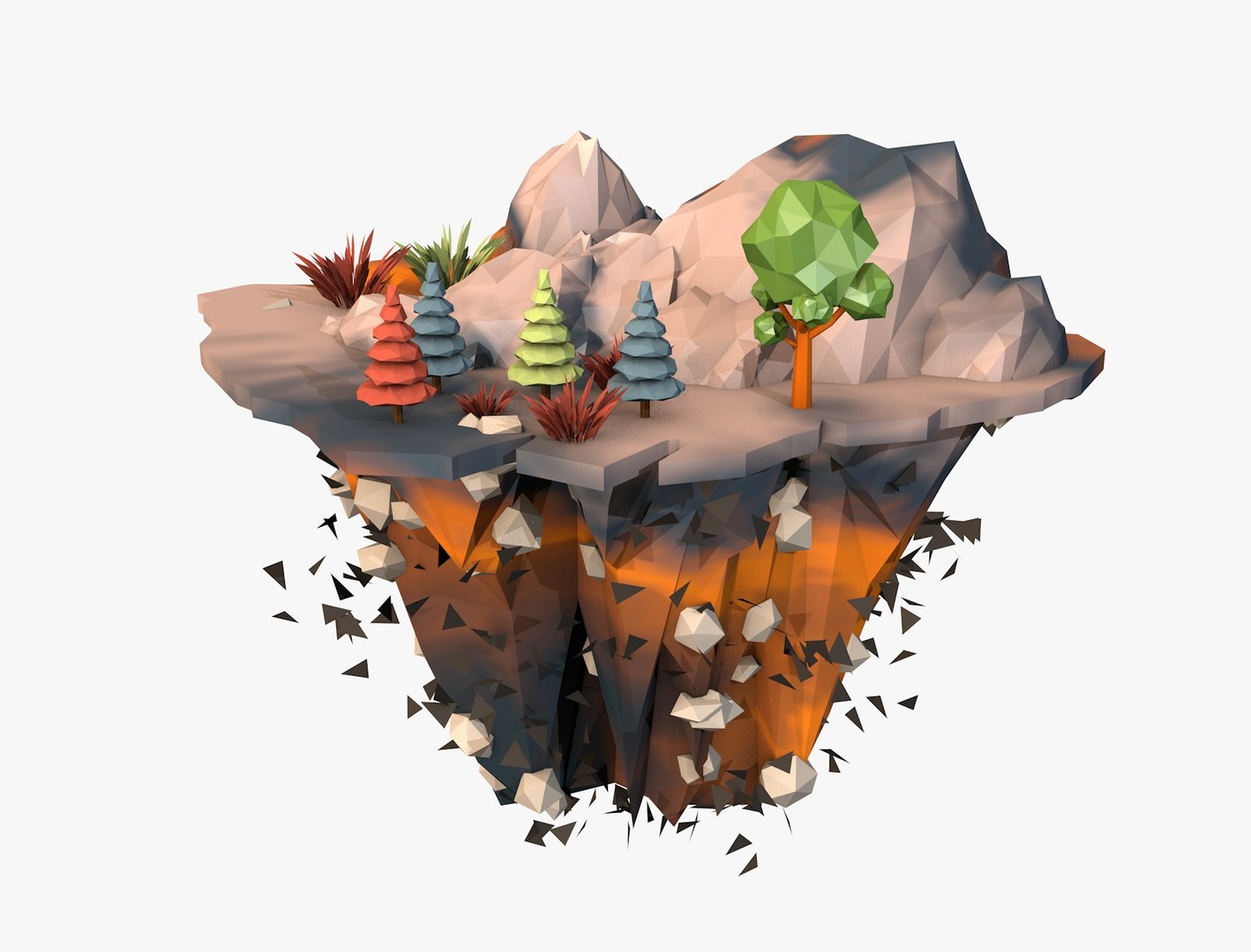 Floating Island 3D - TurboSquid 1196414