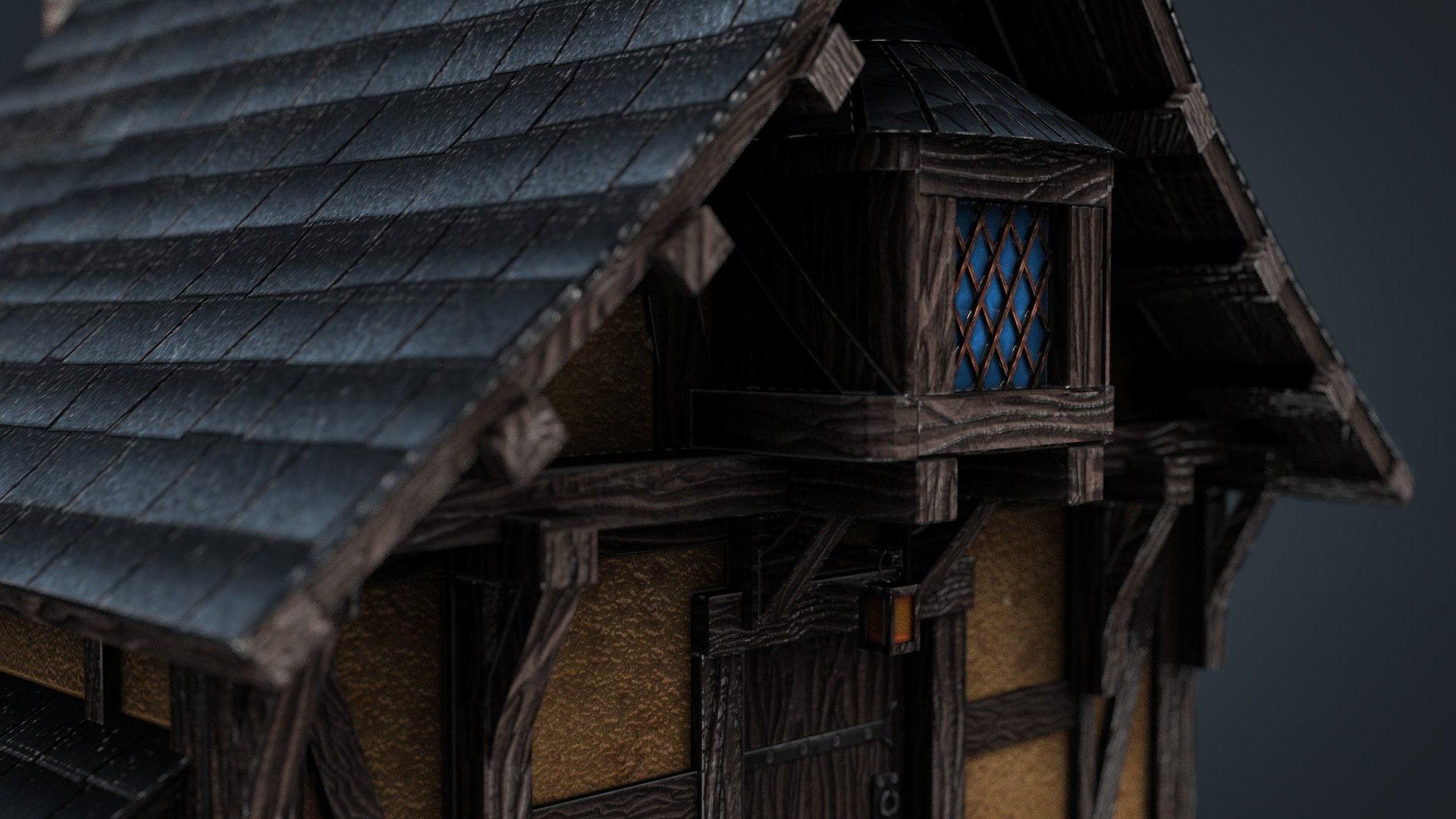 3d Model Medieval Town House 1