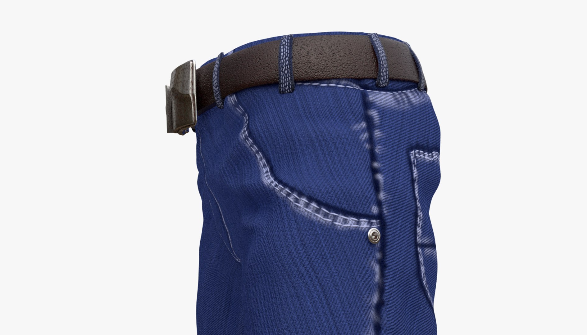 Realistic Jeans Pants 3d Model