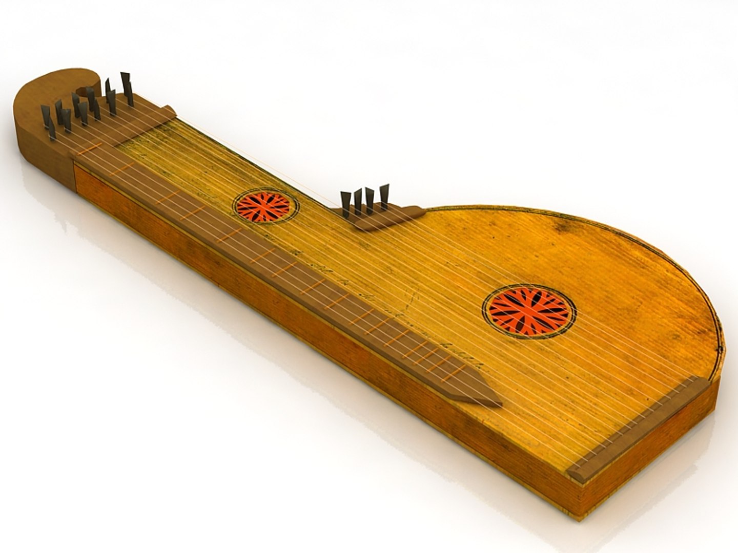 3D Zither Musical Instrument model - TurboSquid 1787946