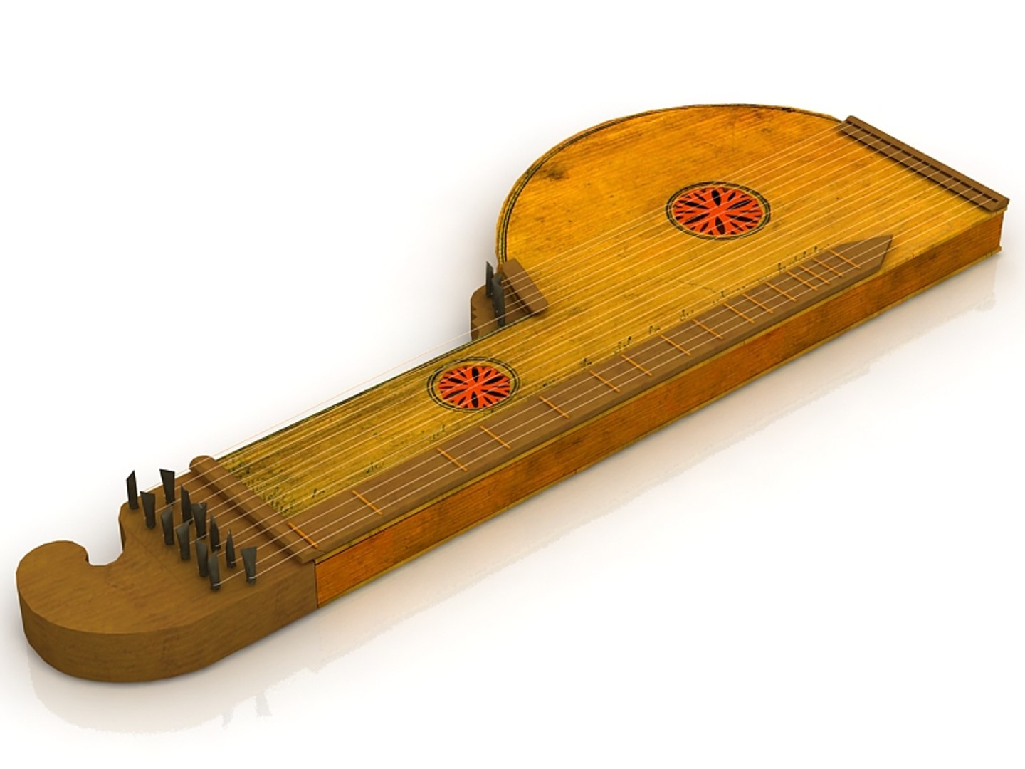 3D Zither Musical Instrument model - TurboSquid 1787946