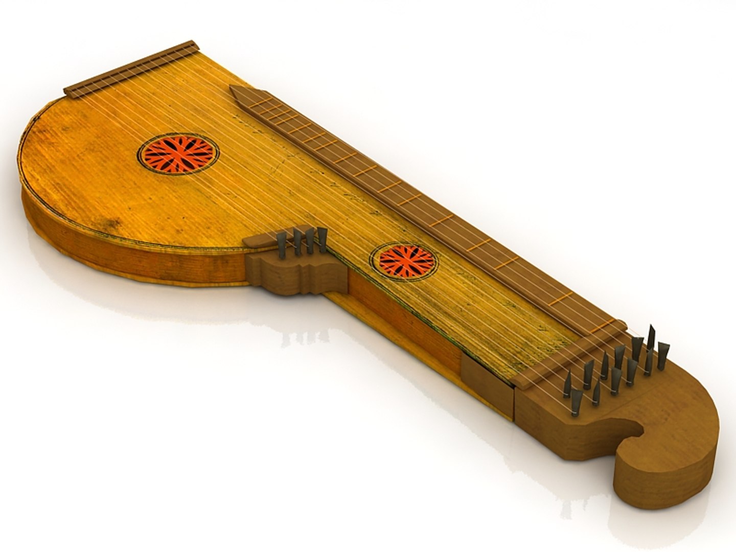 3D Zither Musical Instrument model - TurboSquid 1787946