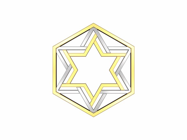 3D star david hexagon model - TurboSquid 1430205