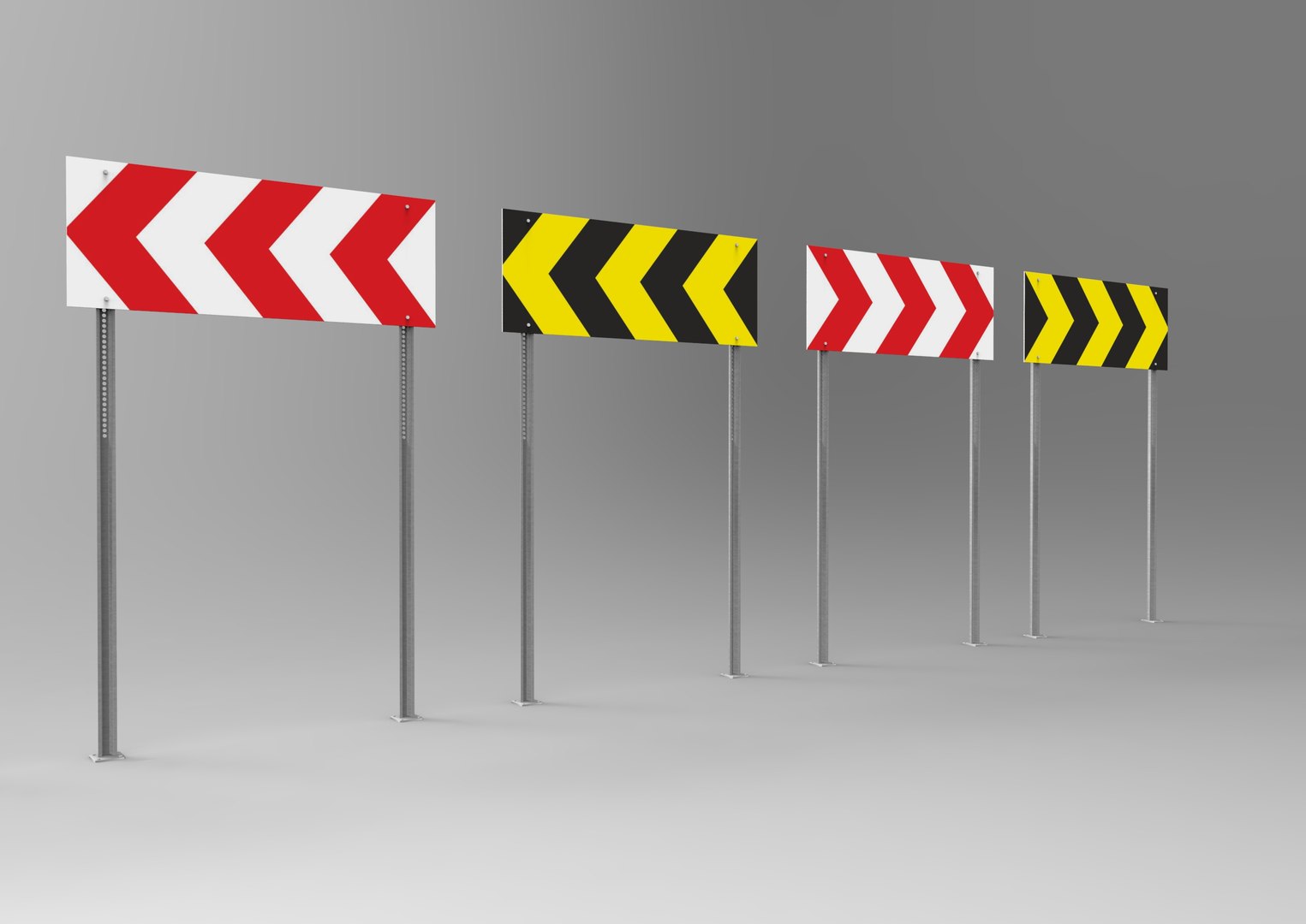 3D model Rectangle Sign 16 Piece - TurboSquid 1735036