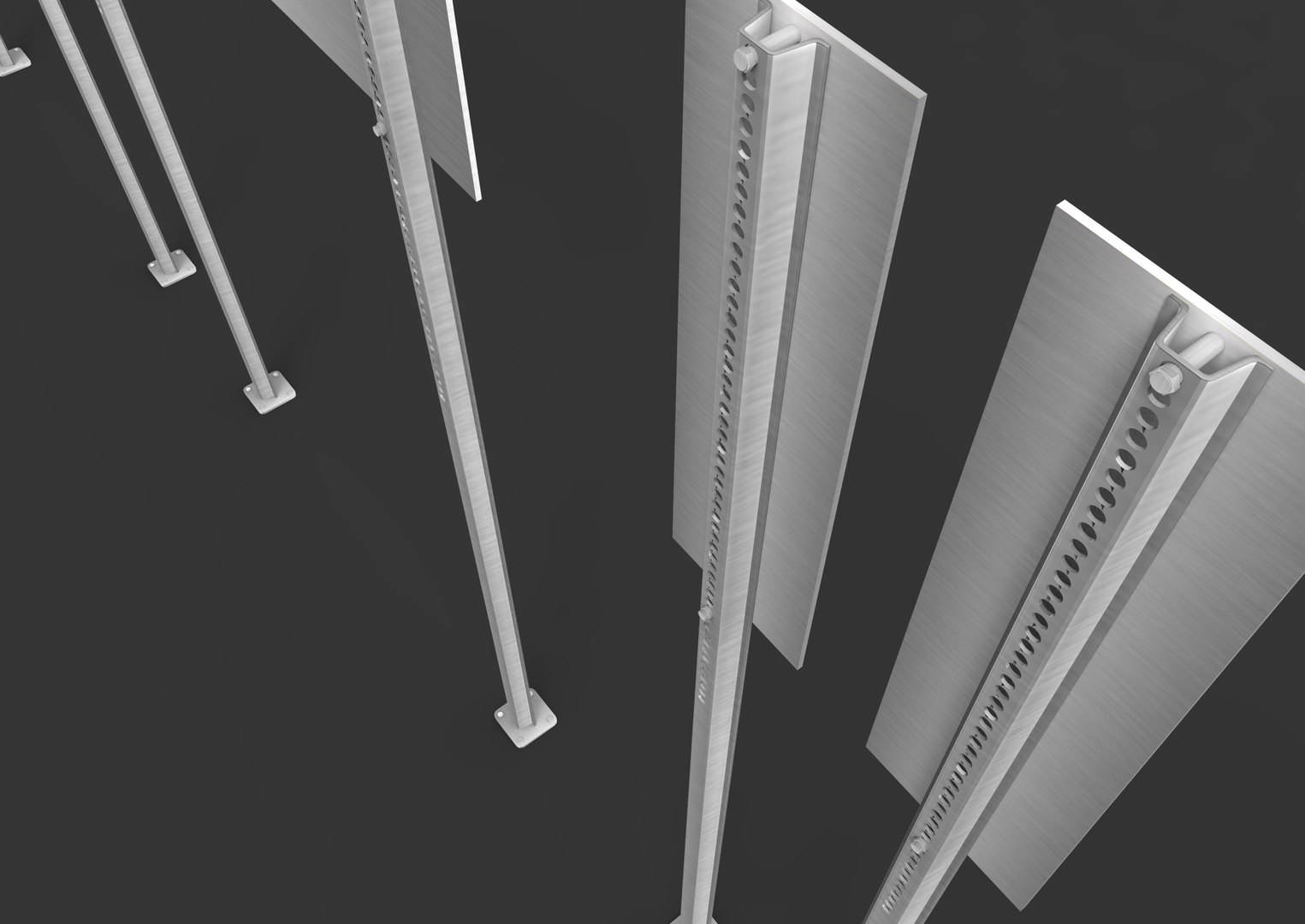 3D model Rectangle Sign 16 Piece - TurboSquid 1735036