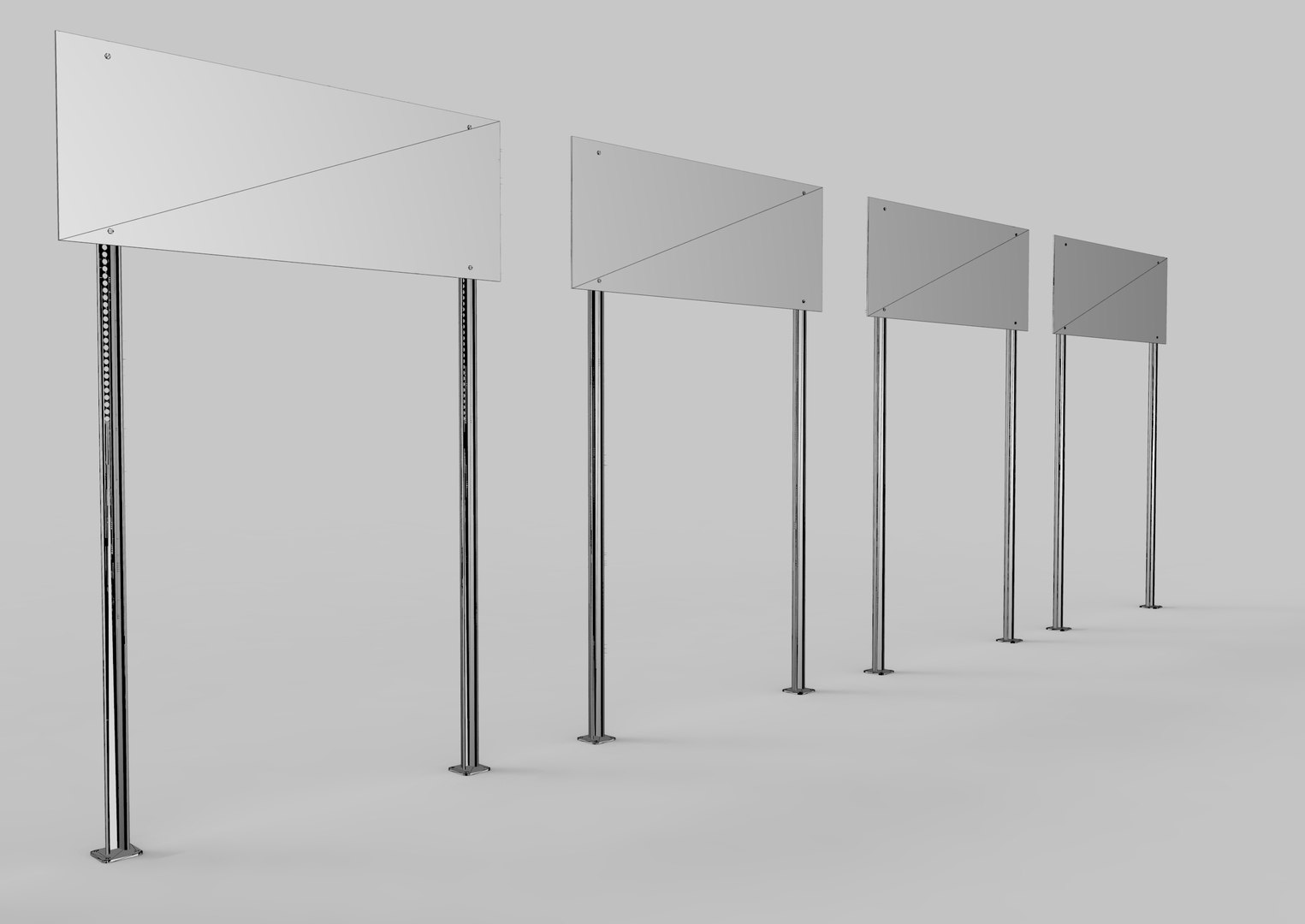 3D model Rectangle Sign 16 Piece - TurboSquid 1735036