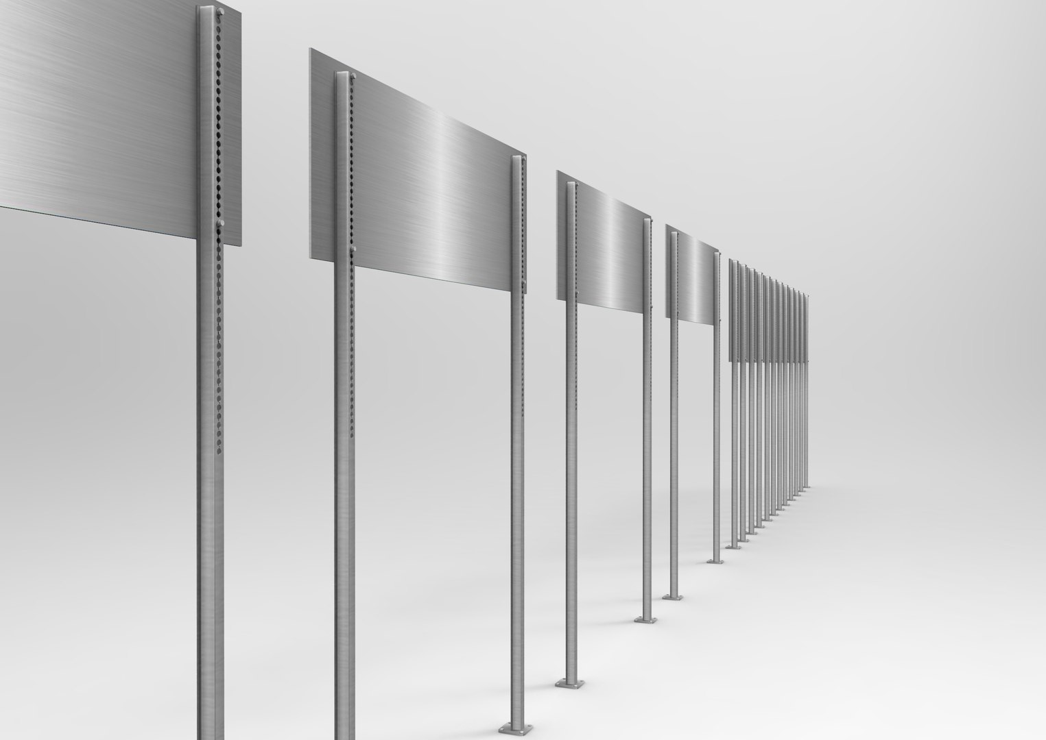 3D model Rectangle Sign 16 Piece - TurboSquid 1735036