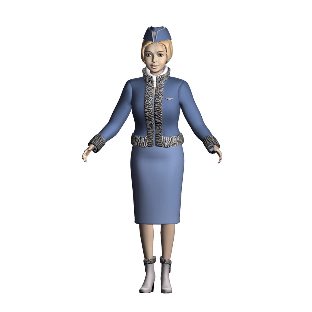 3D Girl Uniform Model - TurboSquid 1250945