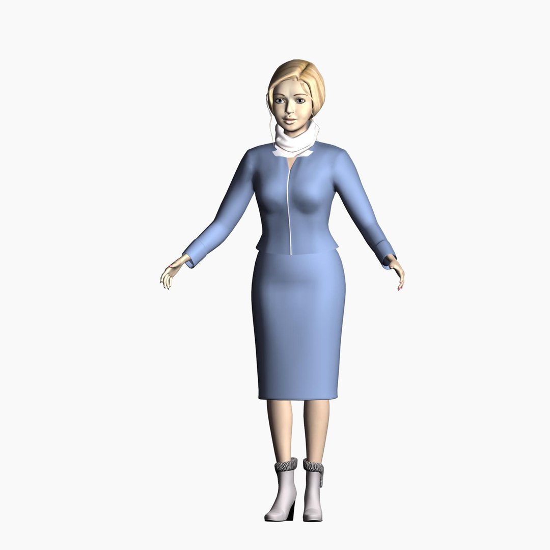 3D Girl Uniform Model - TurboSquid 1250945