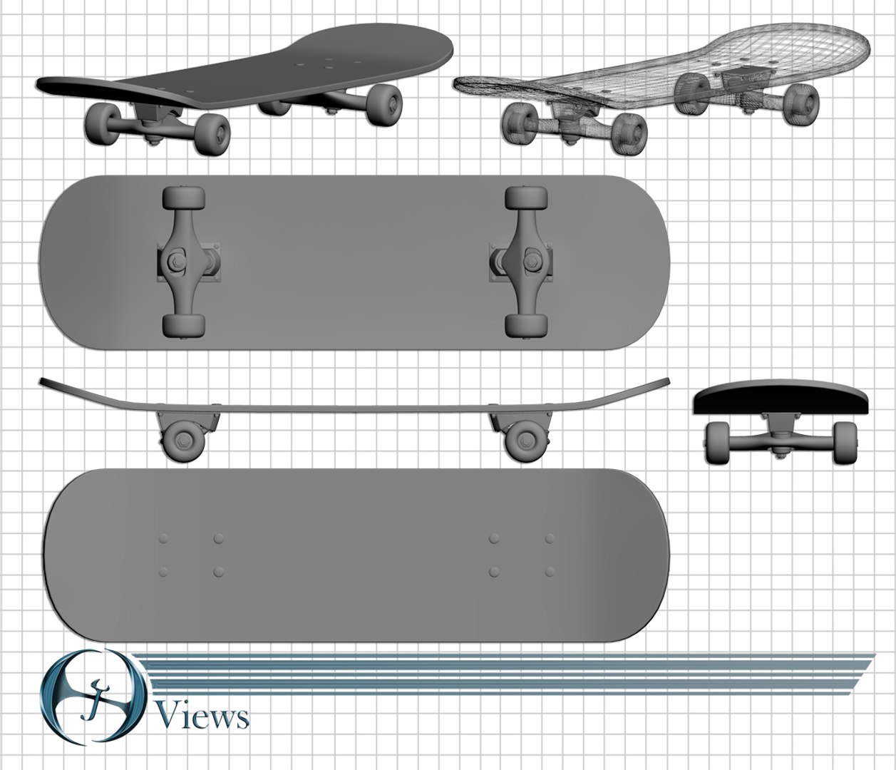 skate board 3d 3ds