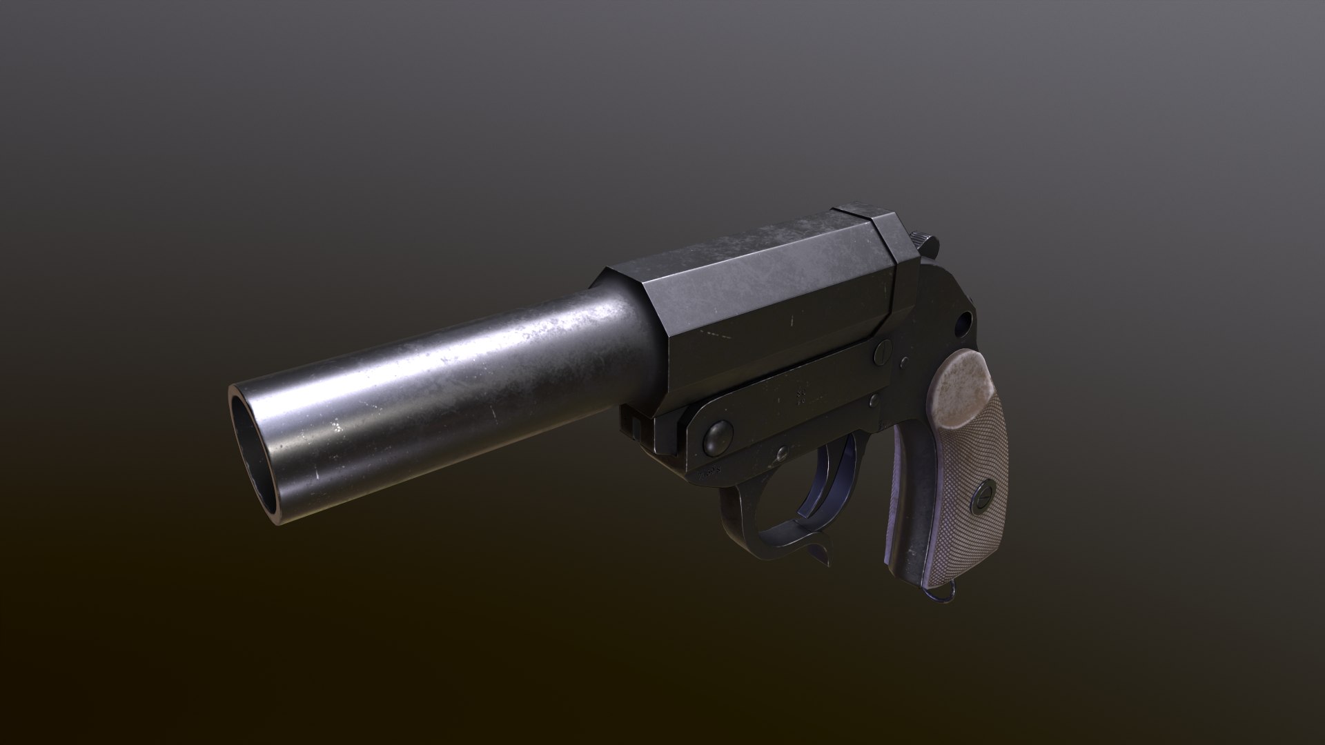 3D LP34 Flare Gun - Leuchtpistole 34 Low-poly 3D Model Model ...