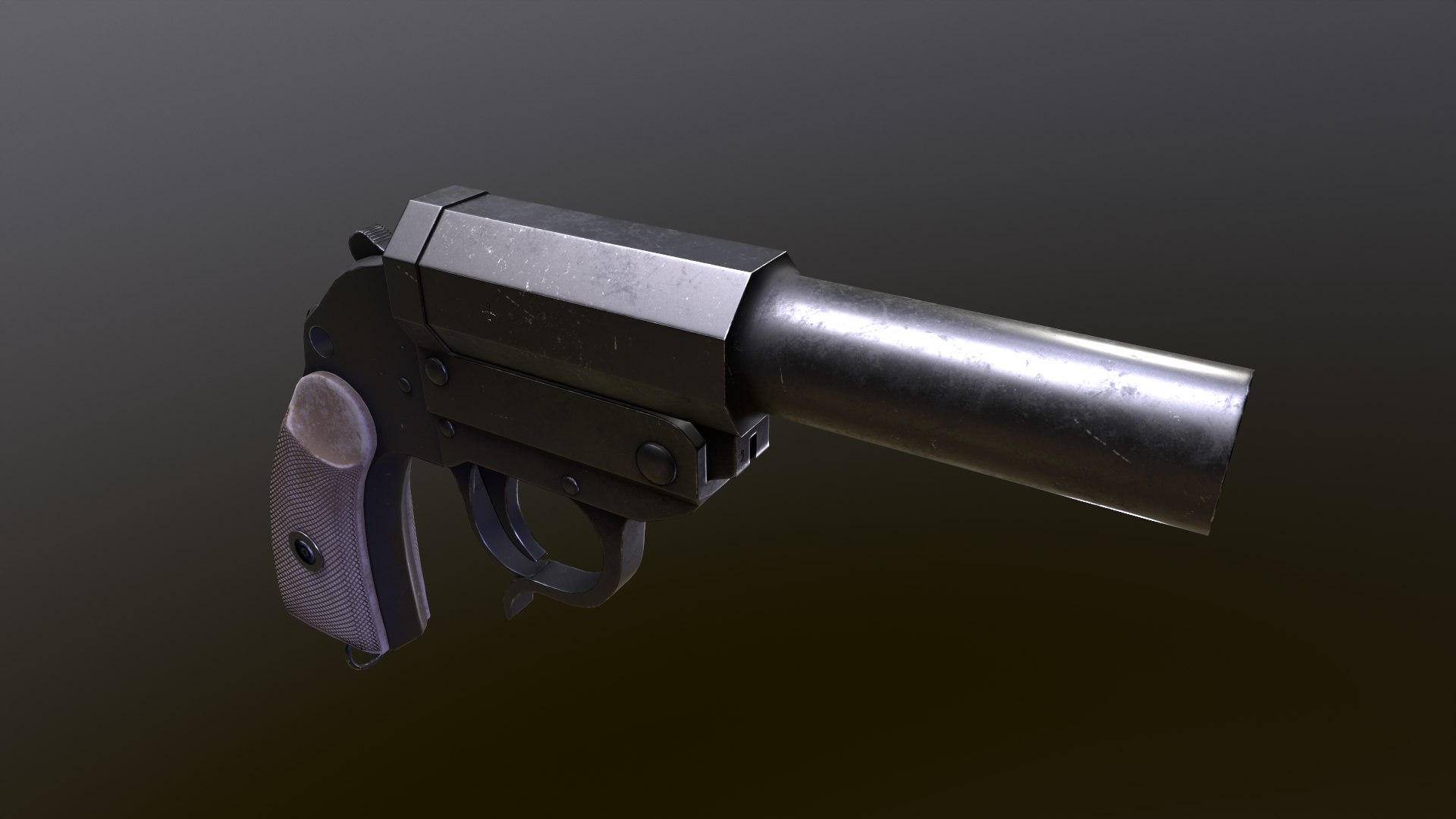 3D LP34 Flare Gun - Leuchtpistole 34 Low-poly 3D Model Model ...