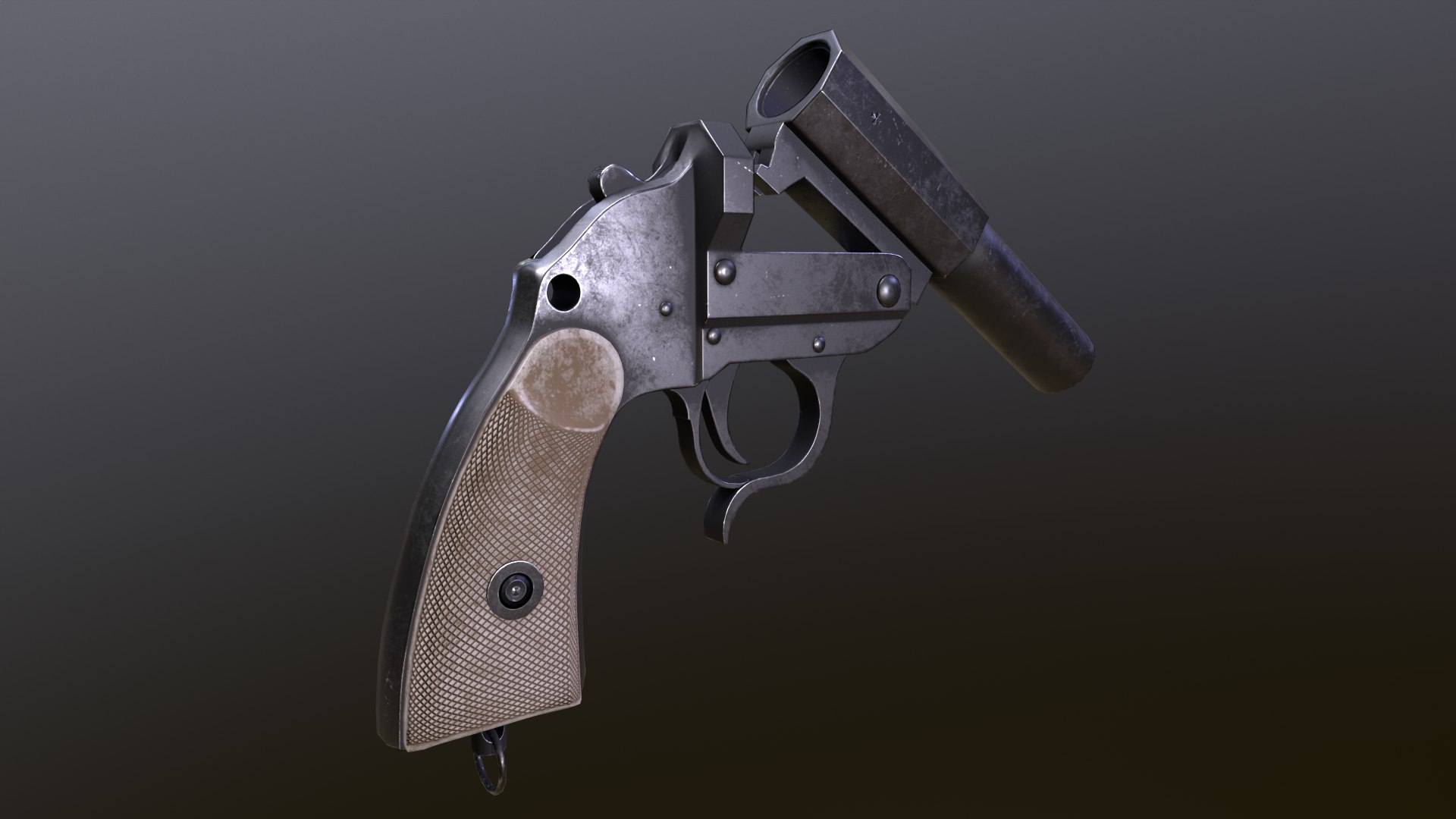 3D LP34 Flare Gun - Leuchtpistole 34 Low-poly 3D Model Model ...