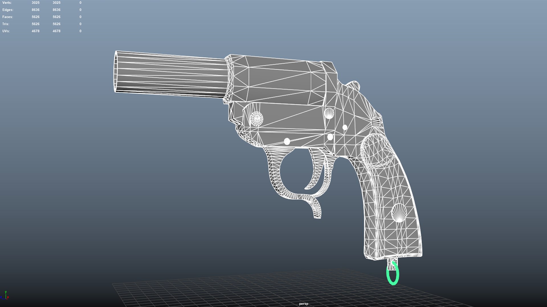 3D LP34 Flare Gun - Leuchtpistole 34 Low-poly 3D Model Model ...
