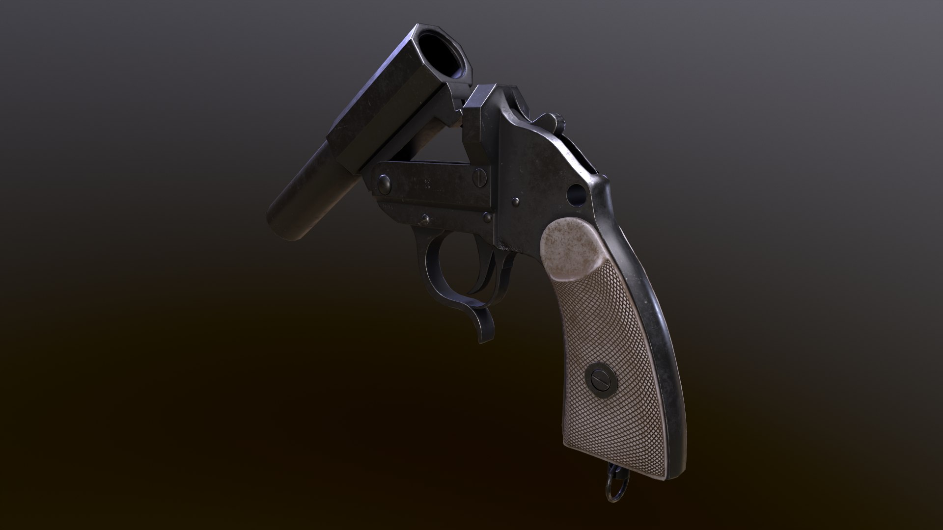 3D LP34 Flare Gun - Leuchtpistole 34 Low-poly 3D Model Model ...