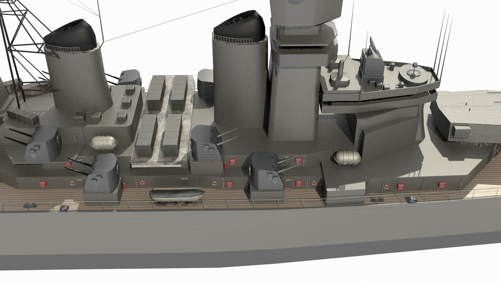 3D Uss Wisconsin Battleship Ship - TurboSquid 1215970