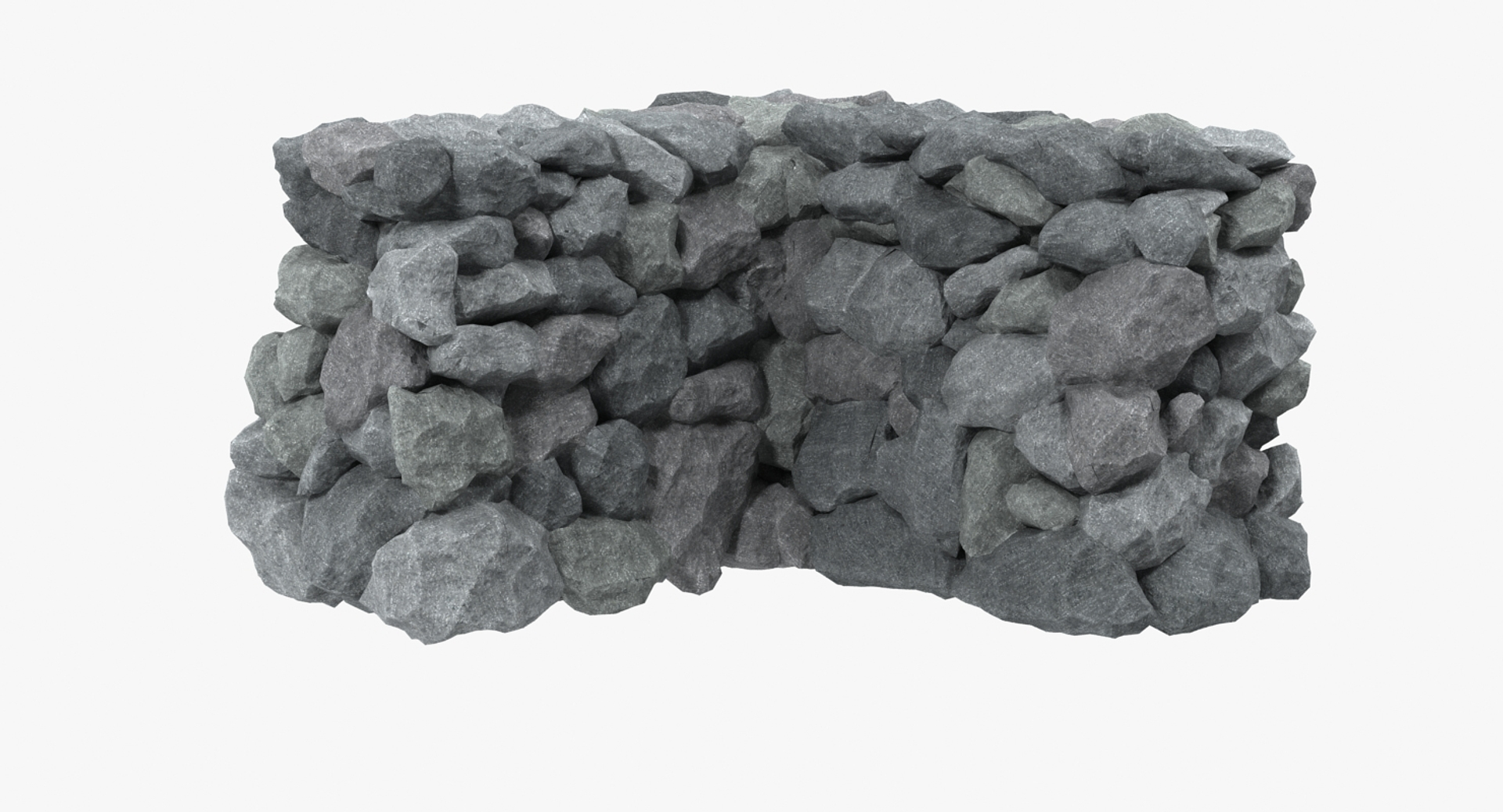 3D Corner Stone Wall - TurboSquid 1408796