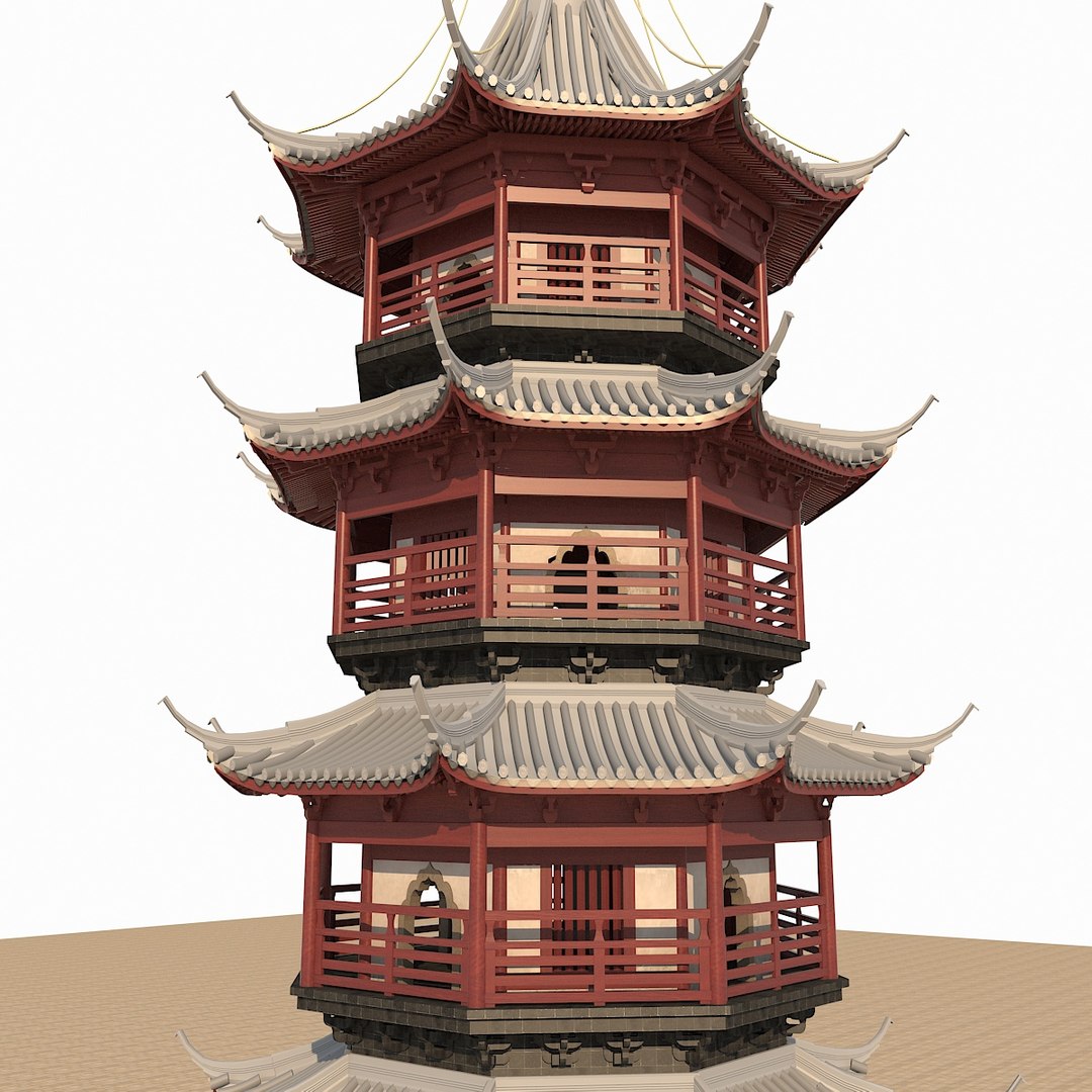 Chinese Pagoda 2 3D Model - TurboSquid 1807350