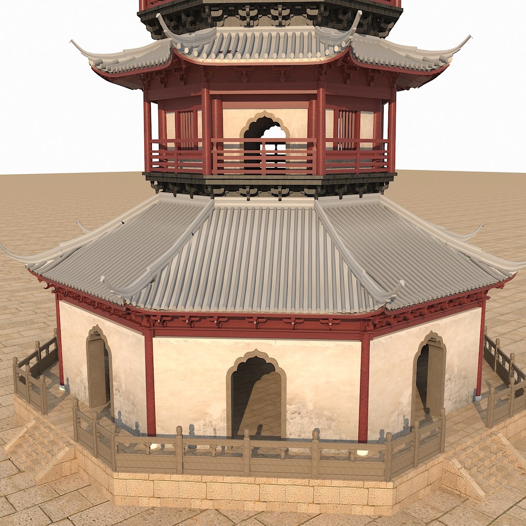 Chinese Pagoda 2 3D Model - TurboSquid 1807350