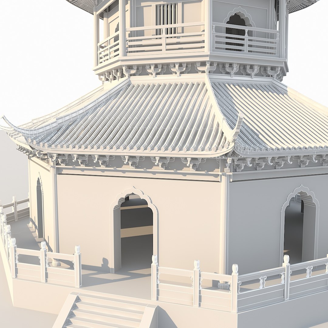 Chinese Pagoda 2 3D Model - TurboSquid 1807350
