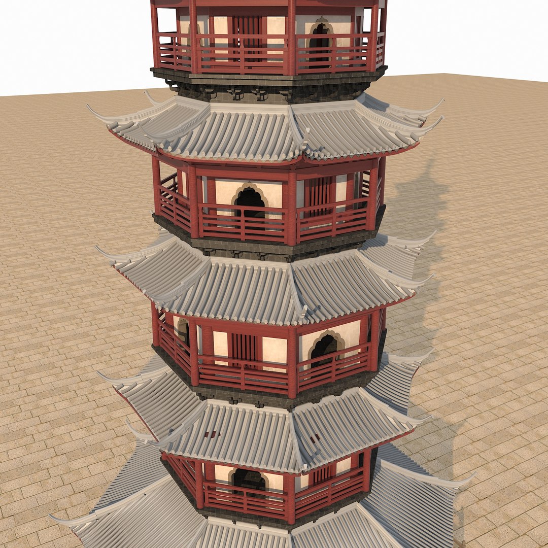 Chinese Pagoda 2 3D Model - TurboSquid 1807350