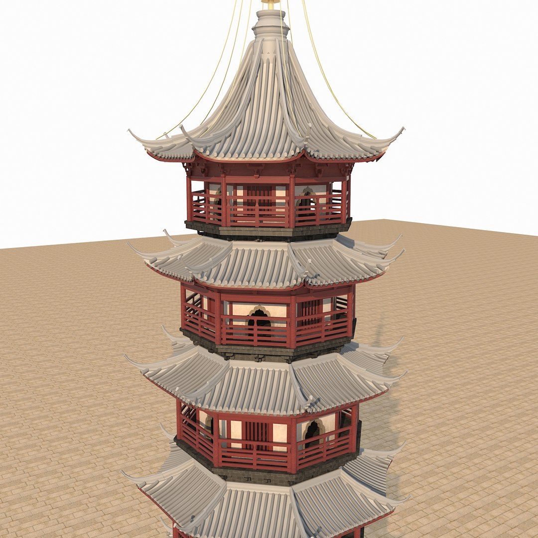 Chinese Pagoda 2 3D Model - TurboSquid 1807350