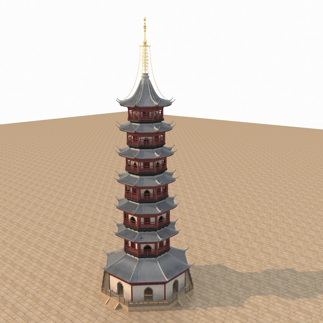 Chinese Pagoda 2 3D Model - TurboSquid 1807350