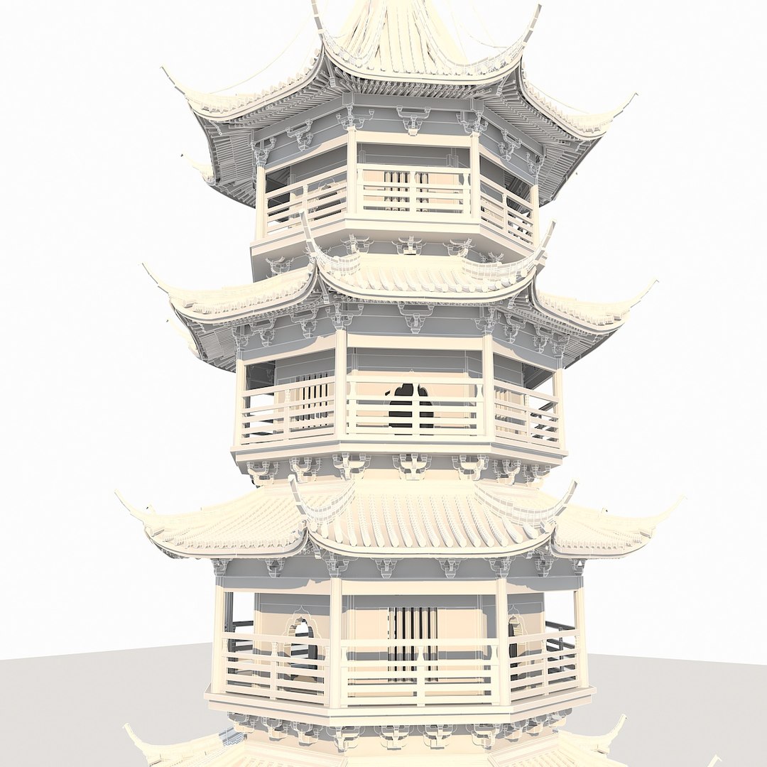 Chinese Pagoda 2 3D Model - TurboSquid 1807350