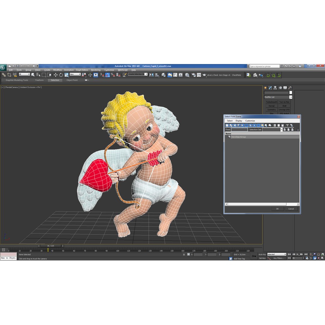 3d cartoon cupid 3