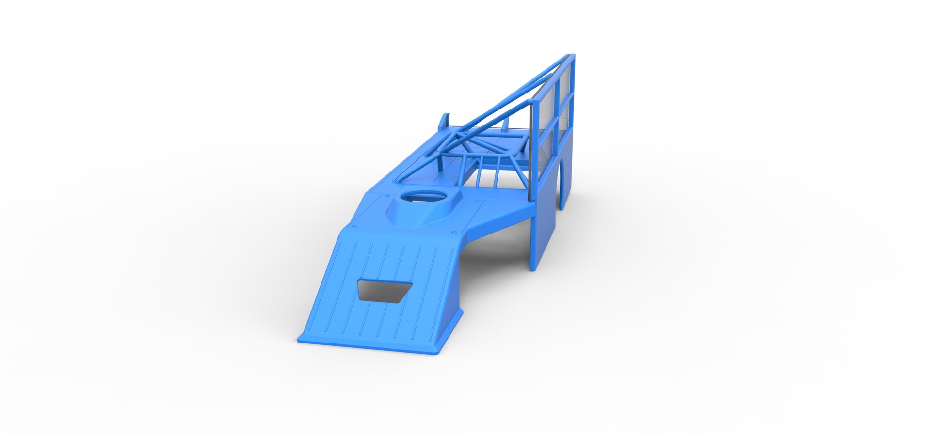 Shell Of Asphalt Modified Stock Car With Side Wing Scale 1 To 25 3D ...
