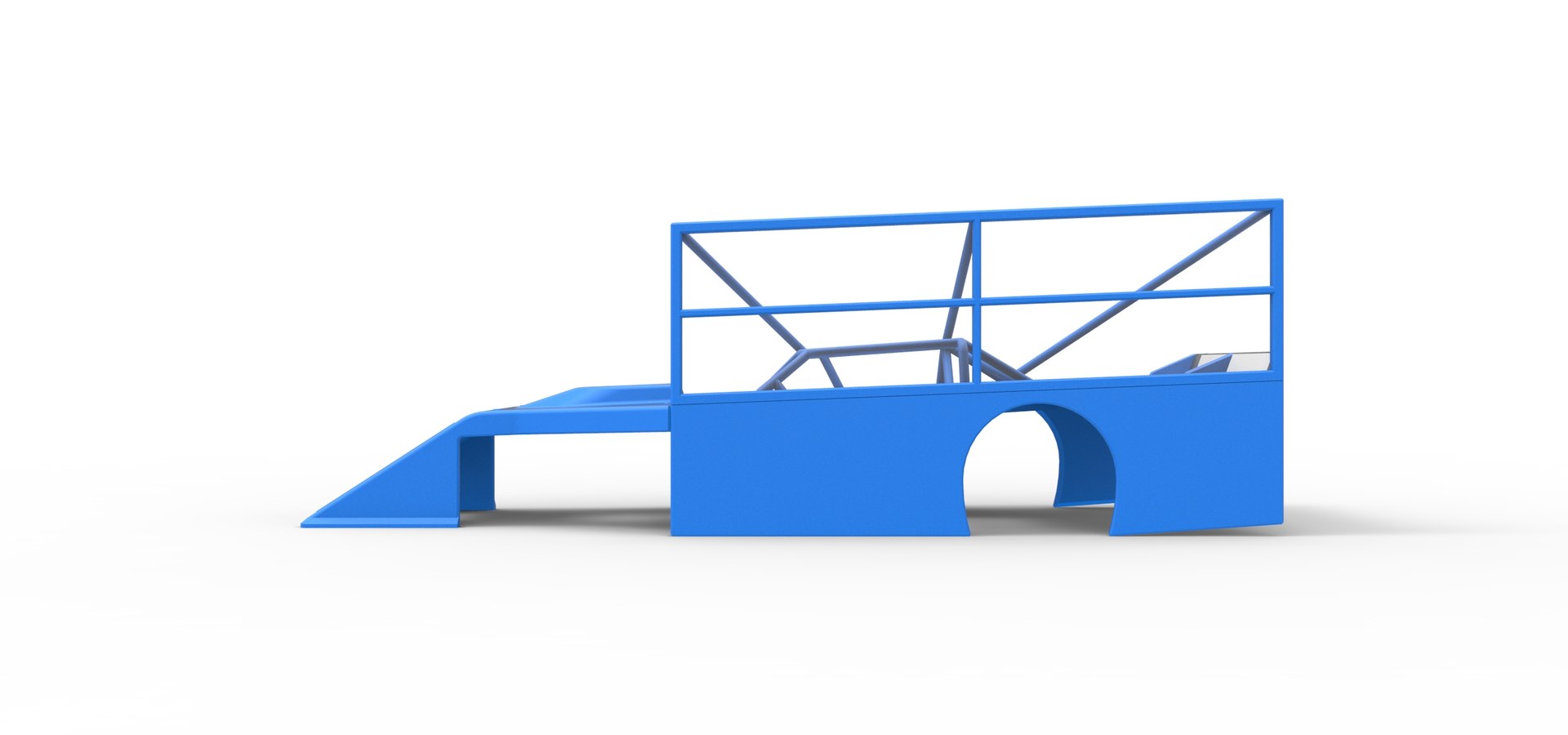 Shell Of Asphalt Modified Stock Car With Side Wing Scale 1 To 25 3D ...
