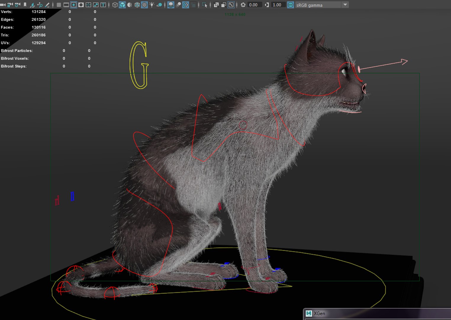 3D The Cat Advanced Maya Muscle Rig Model - TurboSquid 2370429